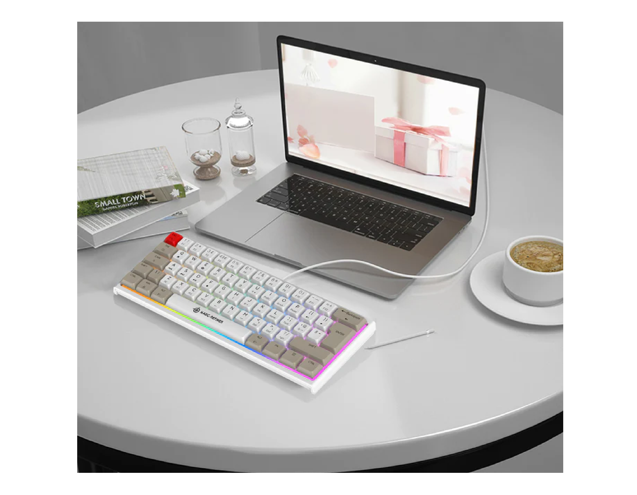 MAGIC-REFINER MK22 UK Layout 60% RGB Mechanical Gaming Keyboard - Blue ...